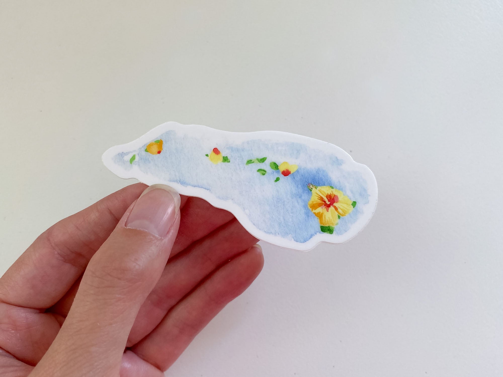 Hawaii Yellow Hibiscus, state flower watercolor sticker – Elizabeth ...